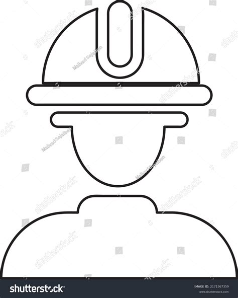 Safety Worker Icon Male Construction Service Stock Vector Royalty Free