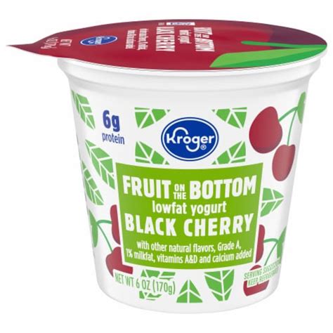 Kroger® Black Cherry Fruit On The Bottom Lowfat Yogurt Cup 6 Oz Fry