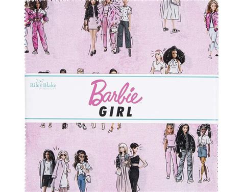 Barbie Girl 10 Square Pack Layer Cake 10 Stacker By Riley Blake