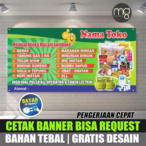 Jual Banner Warung Sembako Spanduk Toko Kelontong Benner Toko
