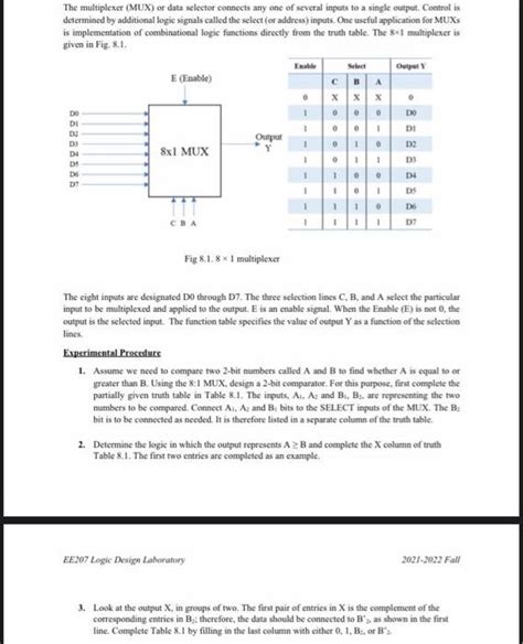 The Multiplexer Mux Or Data Selector Connects Any