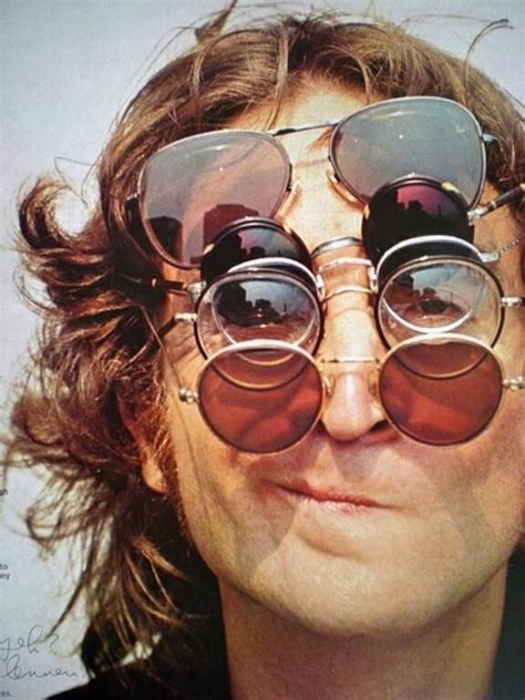 Historyinpix John Lennon Wearing Five Sunglasses 1970s