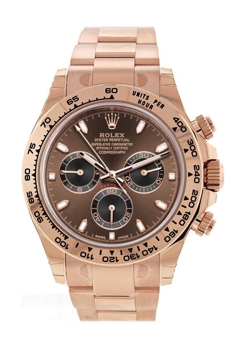 Rolex Cosmograph Daytona Chocolate Dial 18k Everose Gold Rolex Oyster