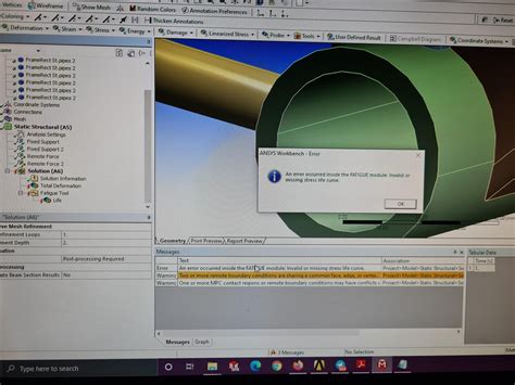 Error An Error Occurred Inside The Fatigue Module Invalid Or Missing