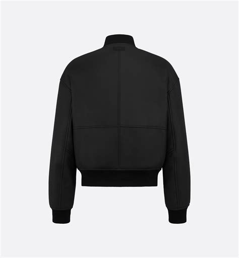 Bomber Dior Icons Reversibile Pelle Di Agnello E Montone Dagnello Neri
