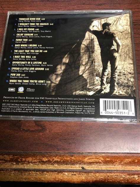 I Miss My Friend By Darryl Worley Cd Jul 2002 Dreamworks Skg