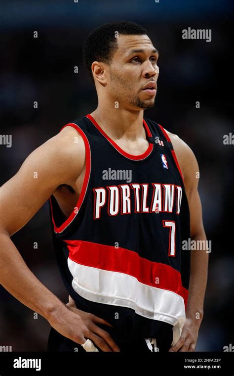 Portland Trail Blazers Guard Brandon Roy Waits For The Tip Off Against