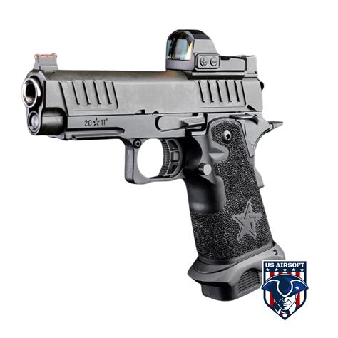 6mmproshop Staccato Licensed C2 Compact 2011 Gas Blowback T8 Airsoft Pistol Color Black Co2