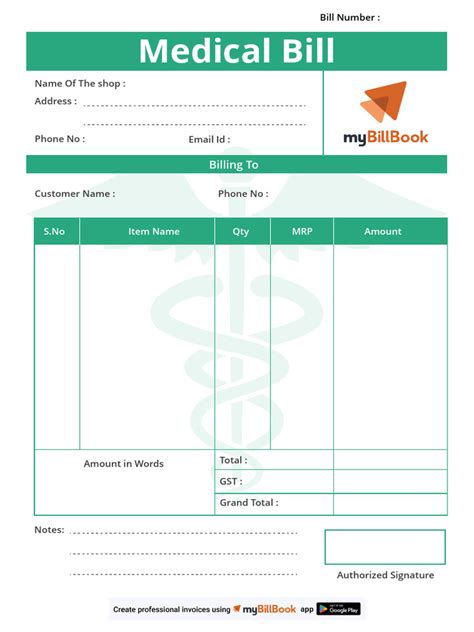 Medical Bill Format Pdf Pdf