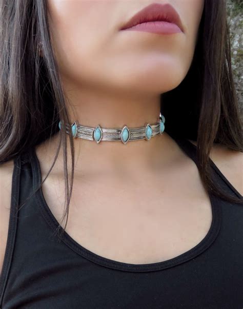 Choker Necklace Metal Choker Necklace Bohemian Choker Necklace