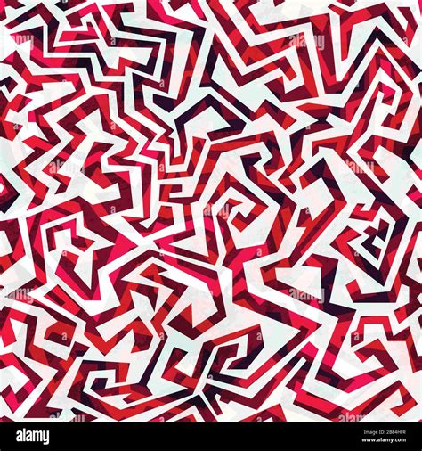 Abstract Red Curves Seamless Pattern Stock Vector Image And Art Alamy