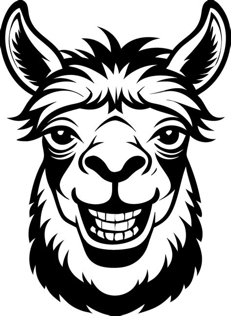 Smiling Llama Head Illustration For Fun Designs And Creative Projects
