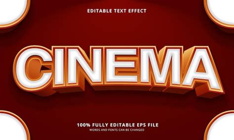 Premium Vector Cinema Text Style Editable Text Effect