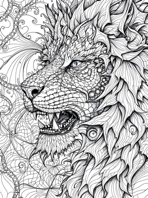 Abstract Complex Drawing On White Background For Adult Coloring Books
