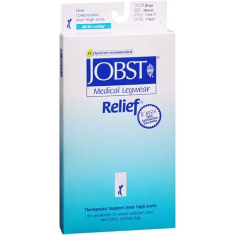 Jobst Relief Knee High 20 30 Mmhg Compression Socks Closed Toe Beige