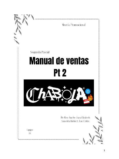 Manual De Ventas 2do Parcial Eq10 Pdf Ventas Mercado Economía