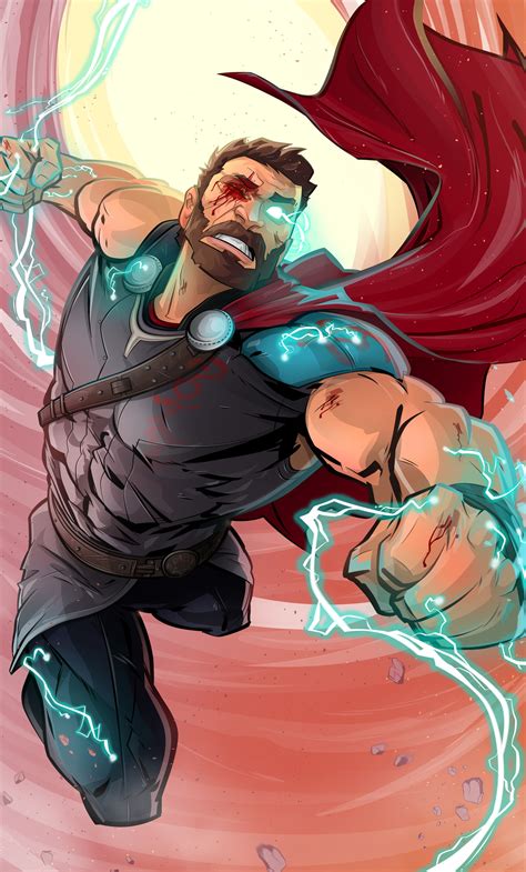 1280x2120 Thor God Of Thunder Fan Art Iphone 6 Hd 4k Wallpapers
