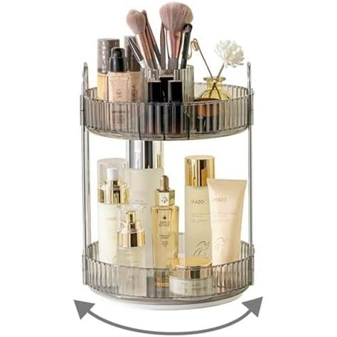 360 Rotating Makeup Organizer 2 Tier Large Capacity Make Up Organizers