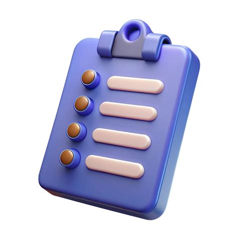 Assignment Icon Clipboard Checklist Document Symbol 3d Vector