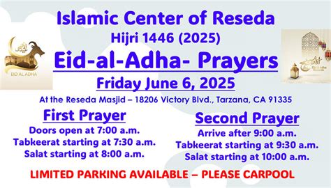 Eid Al Adha Prayer Islamic Center Of Reseda Icr Reseda Ca June 6