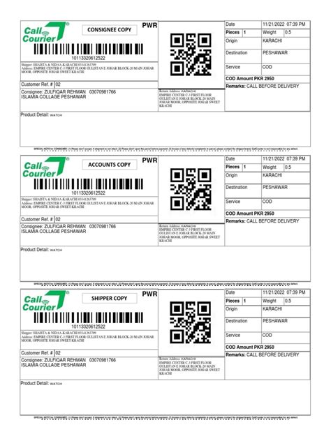 Consignee Copy Karachi Pdf Freight Transport Supply Chain Management