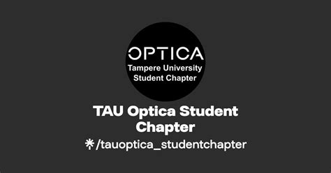 Tau Optica Student Chapter Instagram Facebook Linktree