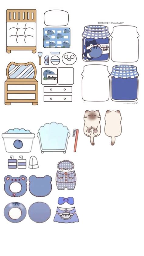 Cat House Bluberry Paper Doll Printable Templates Paper Doll House