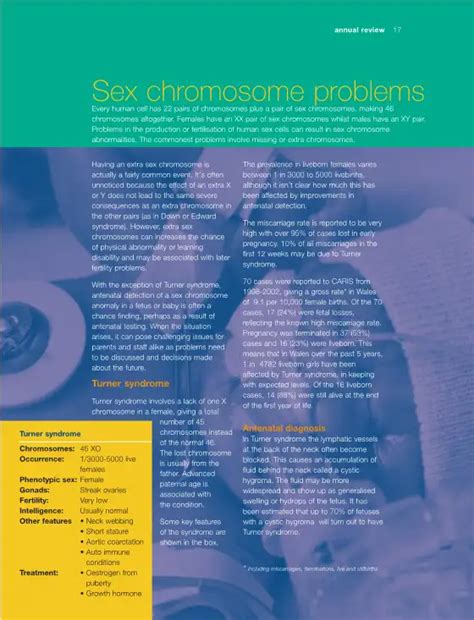 Sex Chromosome Problems Every Human Cell Has 22 Pairs Of Chromosomes