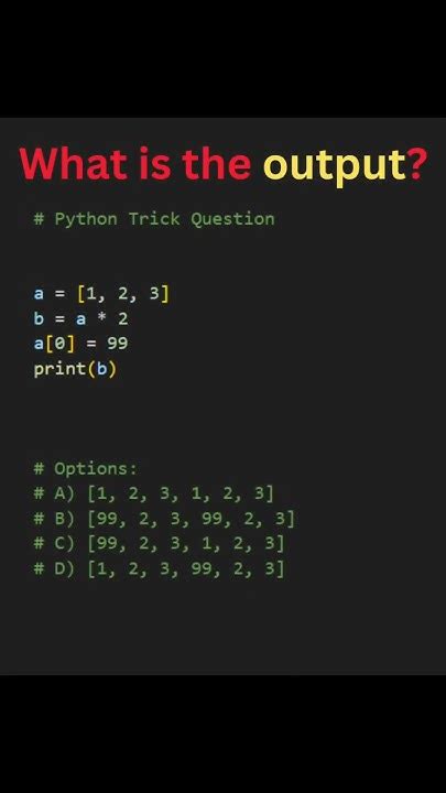 Python Trick Question Comment Output Coding Correctcoding Python