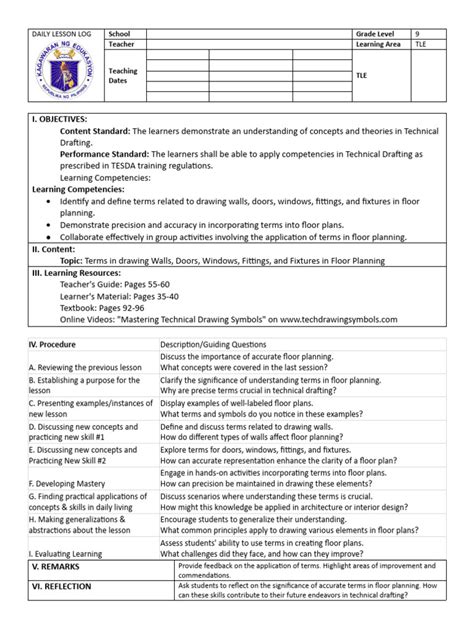 Dll Technical Drafting 9 Terms In Drawing Walls Doors Windows