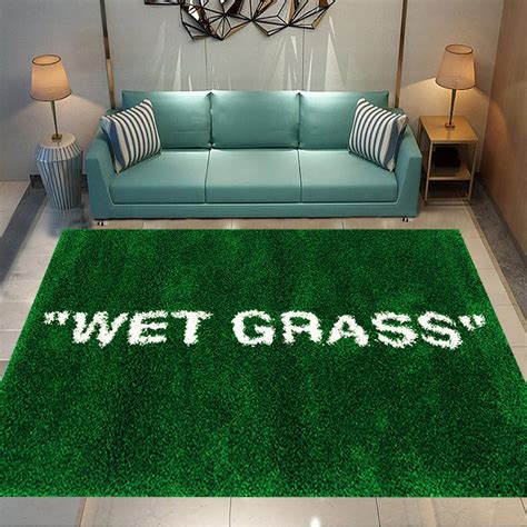 Wet Grass Rug Grass Pattern Grass Looking Balcony Rug Terrace Rug For Living Room Rug