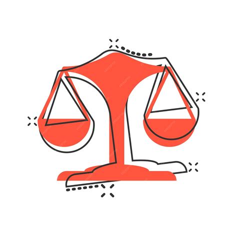 Premium Vector Scale Comparison Icon In Comic Style Balance Weight