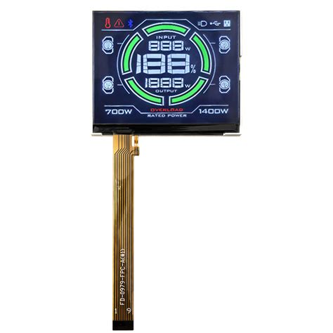 china customized vatn segment lcd cog module with white backlight and