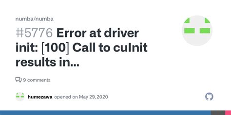 Error At Driver Init 100 Call To Cuinit Results In Cudaerrornodevice · Issue 5776