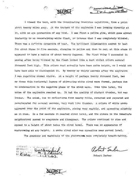 Trinity Test July 16 1945 Eyewitness Accounts Robert Serber