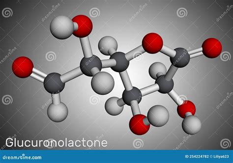 Glucuronolactone Molecule It Is Naturally Occurring Substance Used In
