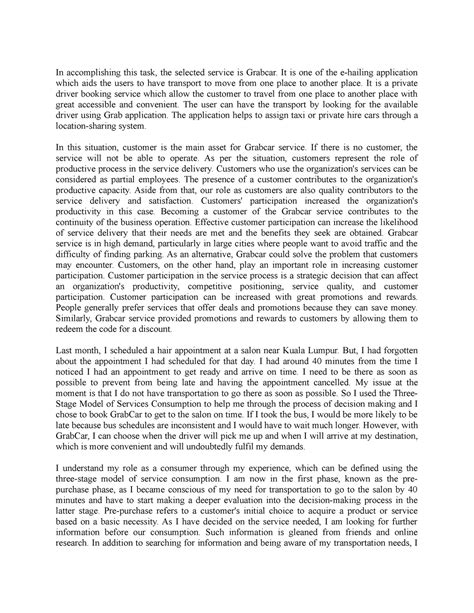 Grab Sample In Accomplishing This Task The Selected Service Is