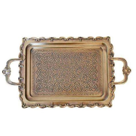 سینی پذیرایی 6 نفره طرح آنتیک هندی پیوتر نوین استار فروشگاه گلدن کیت