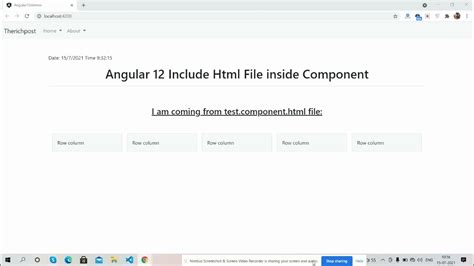 How To Include Html File In Angular 12 Component Youtube