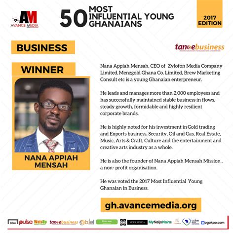 Avance Media Nana Appiah Mensah Voted 2017 Most Influential Young