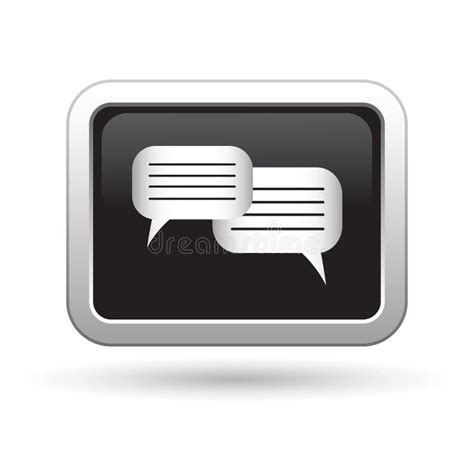 Speech Bubbles Icon On The Black With Gold Round Button Stock Vector Illustration Of Megaphone