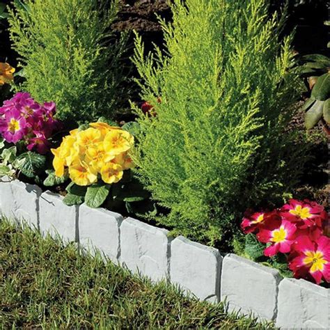 Cobblestone Lawn Edging For Garden Border 10 Pack Stone Effect Flower
