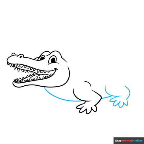 How To Draw A Cartoon Crocodile Drawing Really Easy Drawing Tutorial