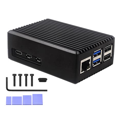 For 5 Case Aluminum Passive Cooling Case Shell Enclosure For Pi 5 Heat Dissipation Protective