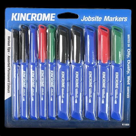 Kincrome Permanent Marker Starter Pack 10 Piece Assorted Colours