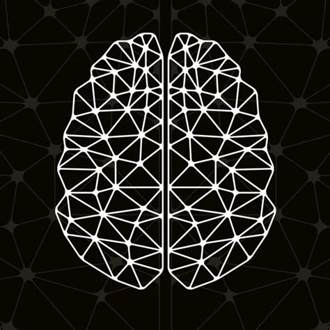 Abstract Geometric Brain Network Connections Vector Illustration Eps 10 — Stock Vector