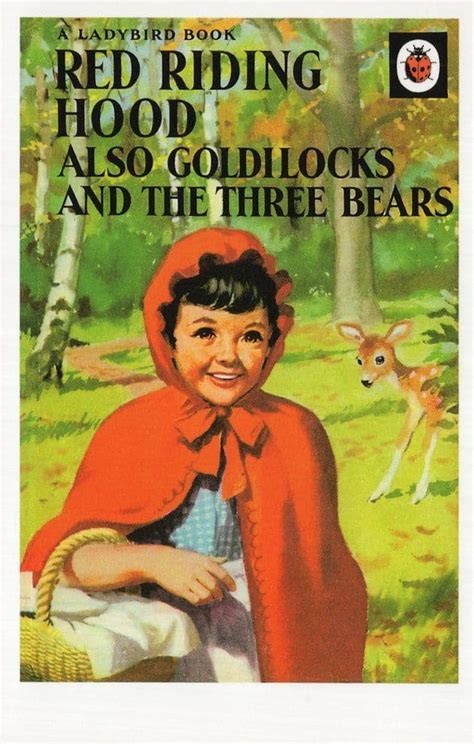 Red Riding Hood Goldilocks And The Three Bears Ladybird Book Postcard
