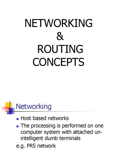 Network Basics Pdf Routing Computer Network