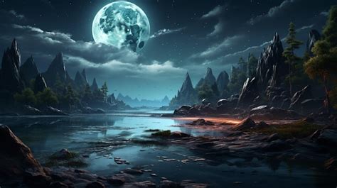 98000 Fantasy Moonlight Wallpaper Pictures