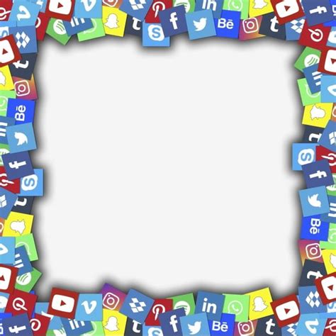 Social Media Frame Vector Design Images Social Media Logos Frame